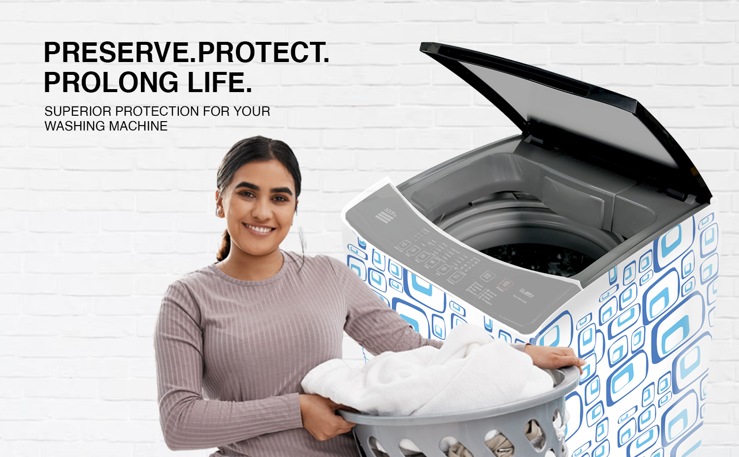 Washing machine cover-top load-front pan